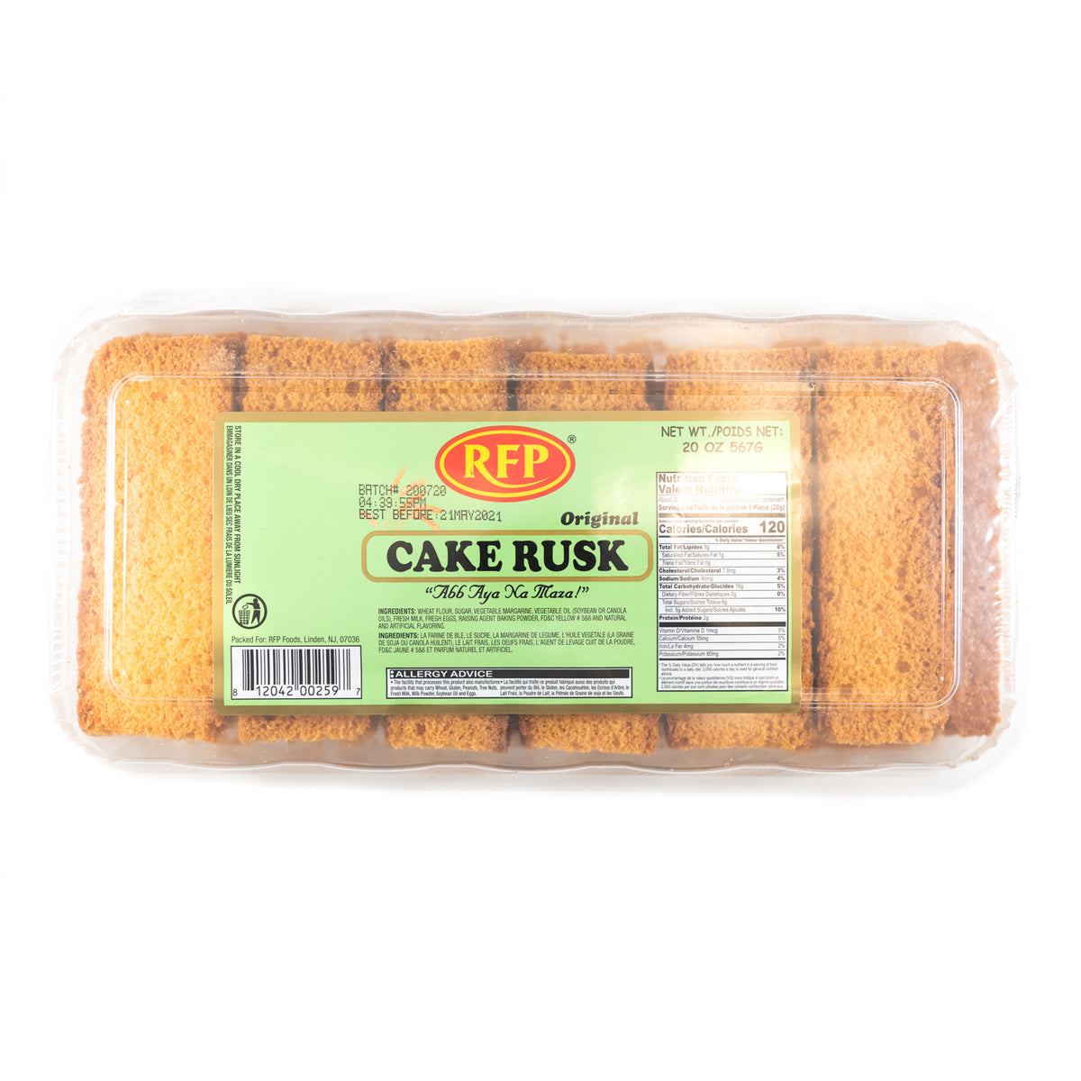 RFP Original Cake Rusk – Kashmir Crown Bakery